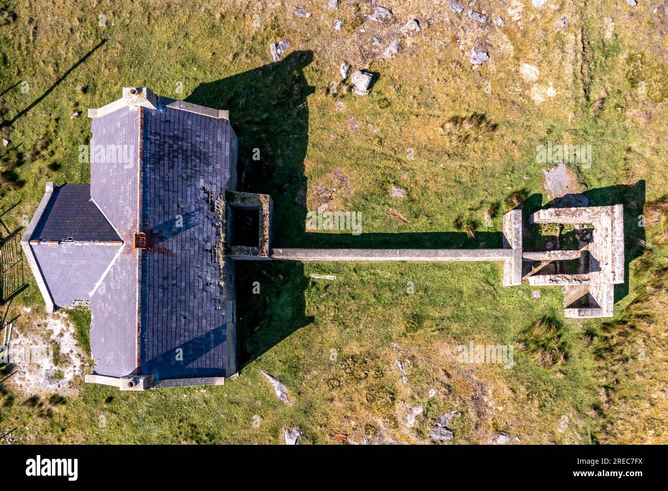 Aerial view of the Thorr National School in Meencorwick by Crolly ...
