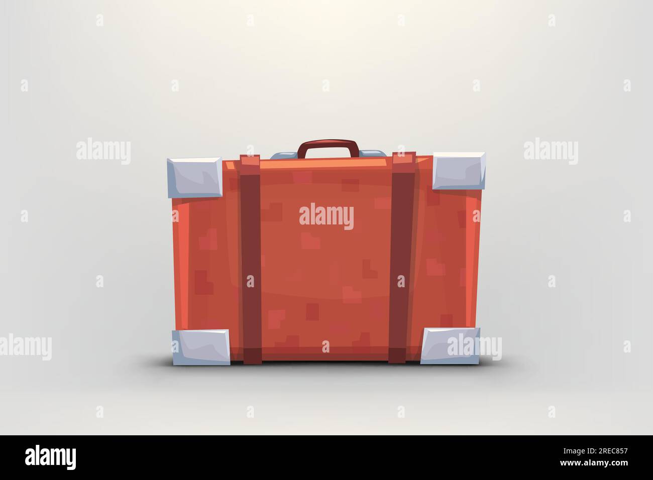 vintage brown suitcase side view on white Stock Vector Image & Art - Alamy