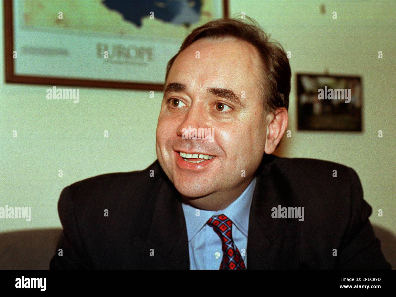 A portrait of SNP leader Alex Salmond talks taken at SNP headquarters ...
