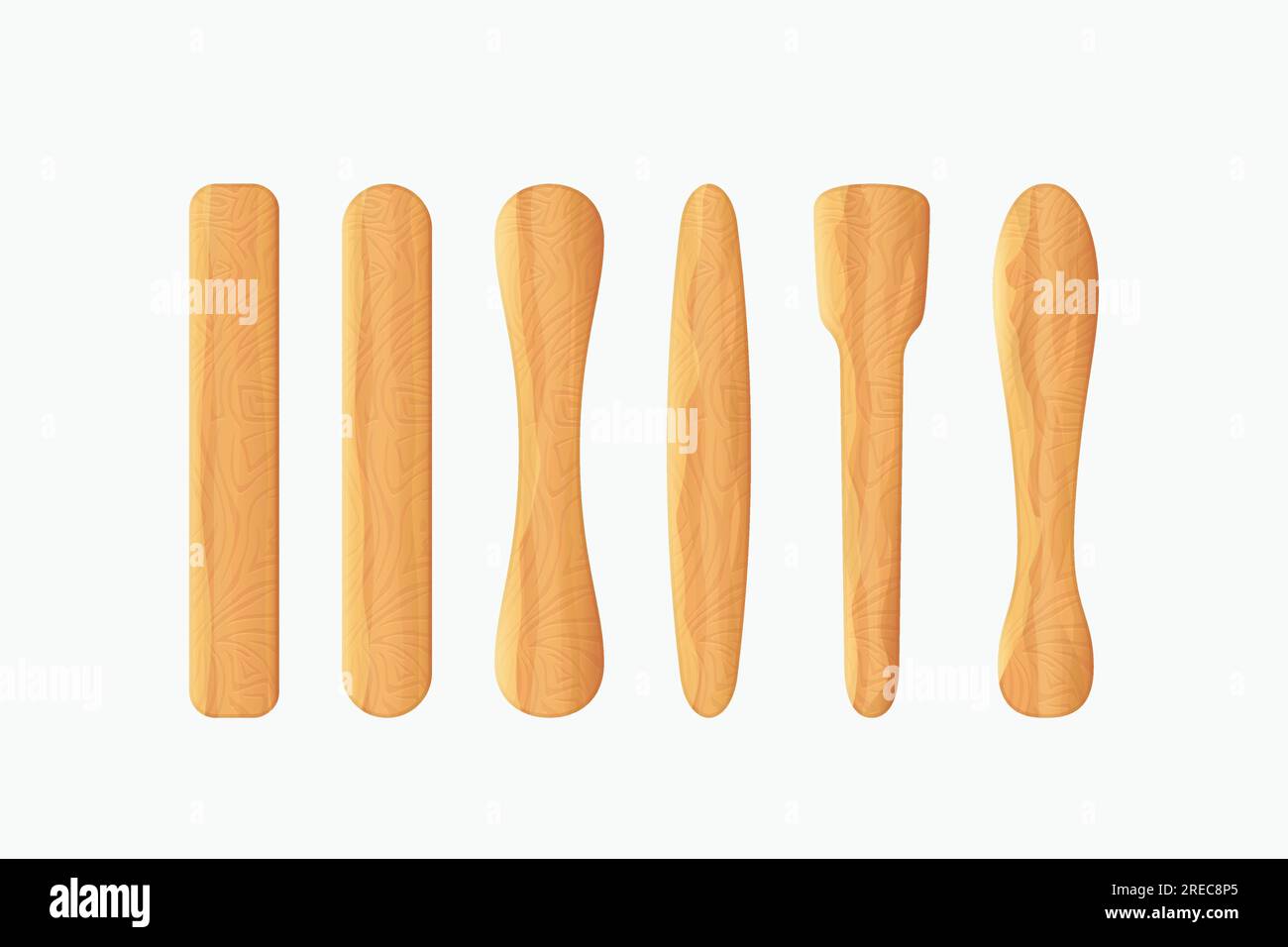 Wooden ice cream sticks Stock Vector Images - Alamy