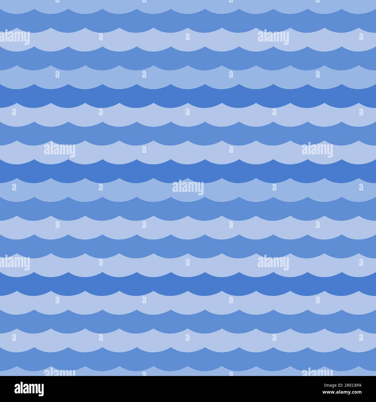 Vector blue wave background. Simple sea waves seamless pattern. Textile surface print design ...