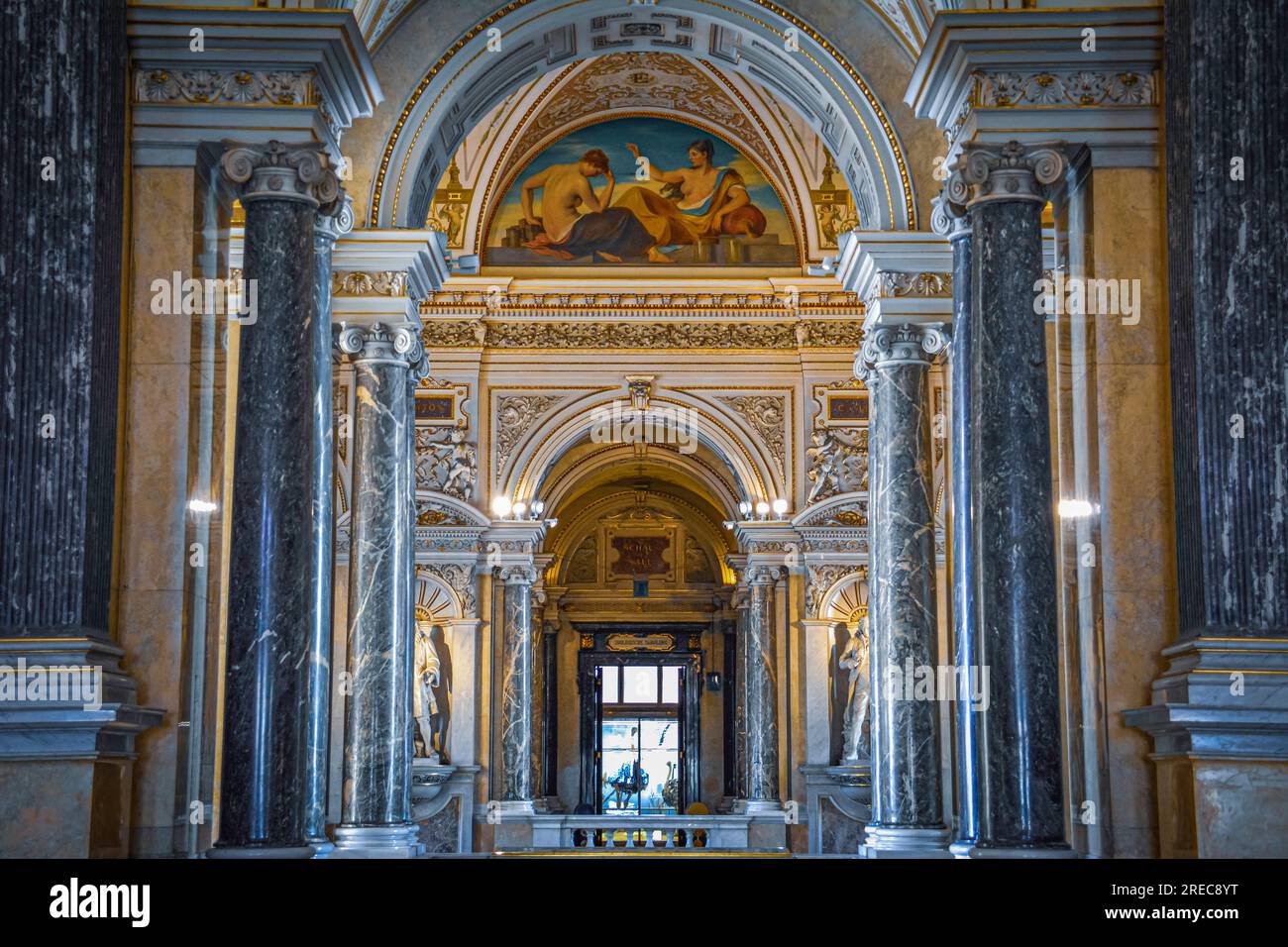 Beautiful Halls of the Natural History Museum in Vienna, Austria Stock ...