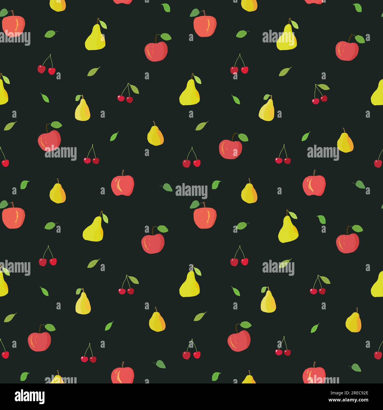 Fruit seamless pattern. Vector fruit mix background. Seamless texture for fashion textile ...