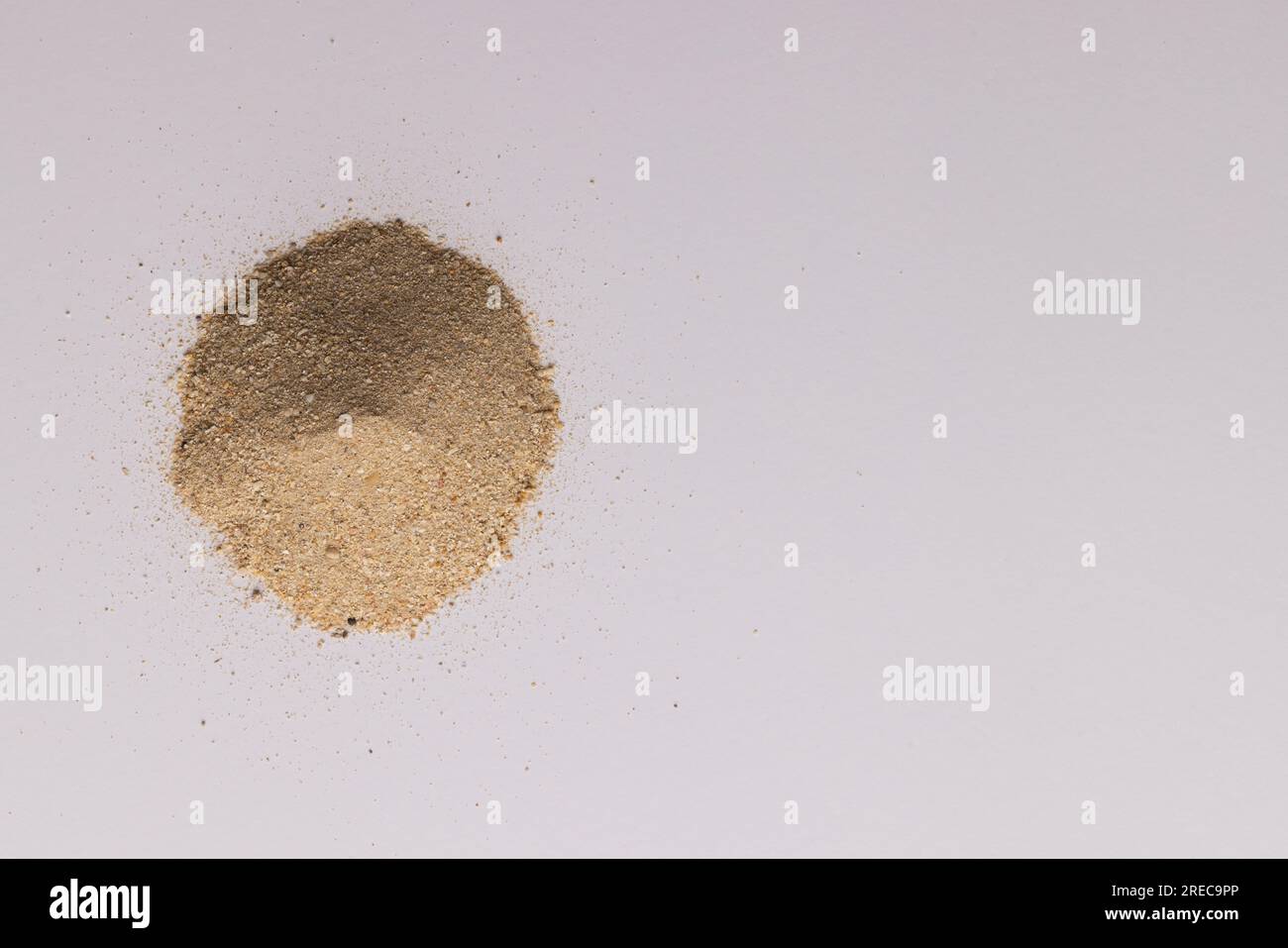 Close up of heap of sand and copy space on white background Stock Photo ...