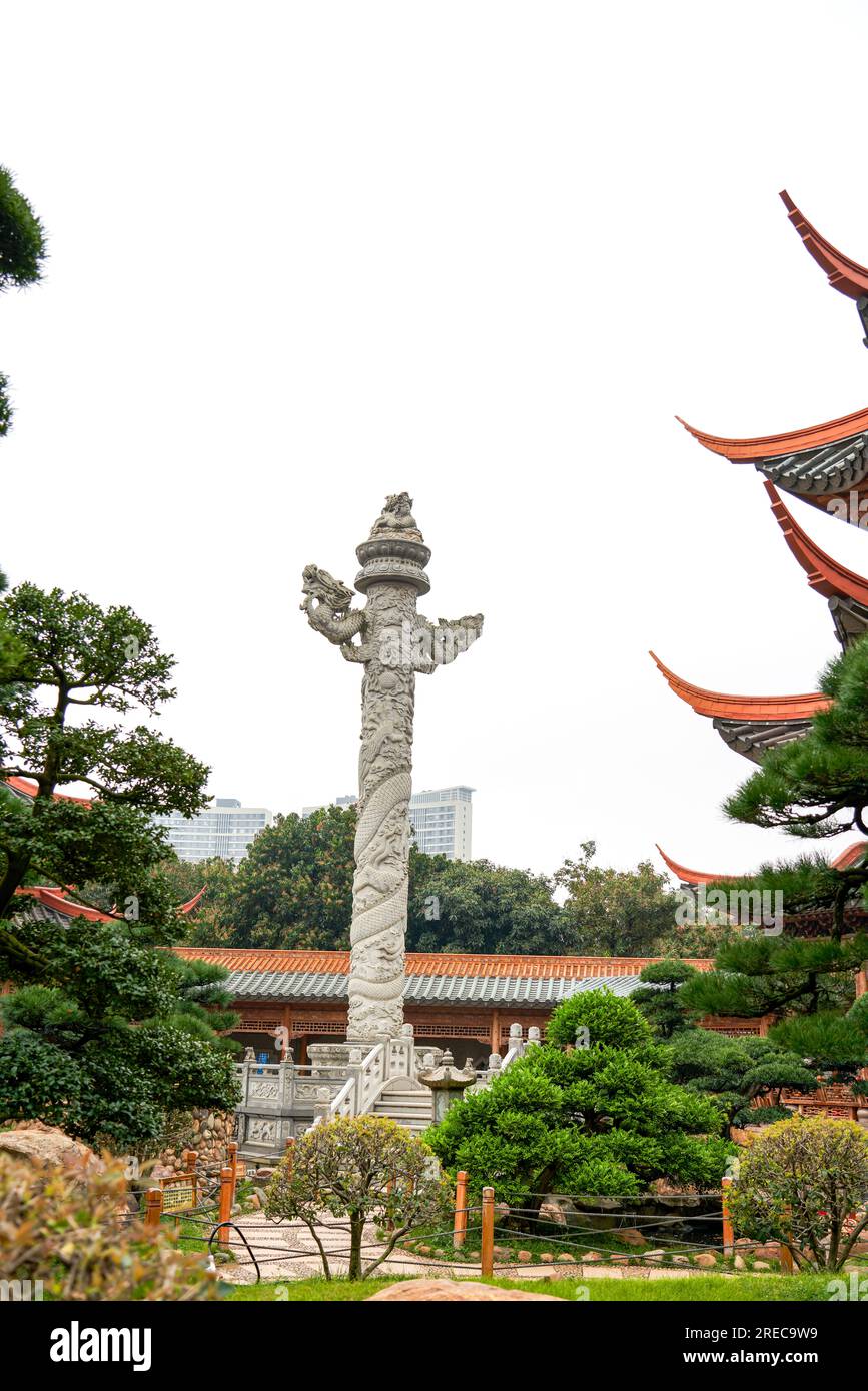 Chinese traditional architectural Huabiao column Stock Photo - Alamy