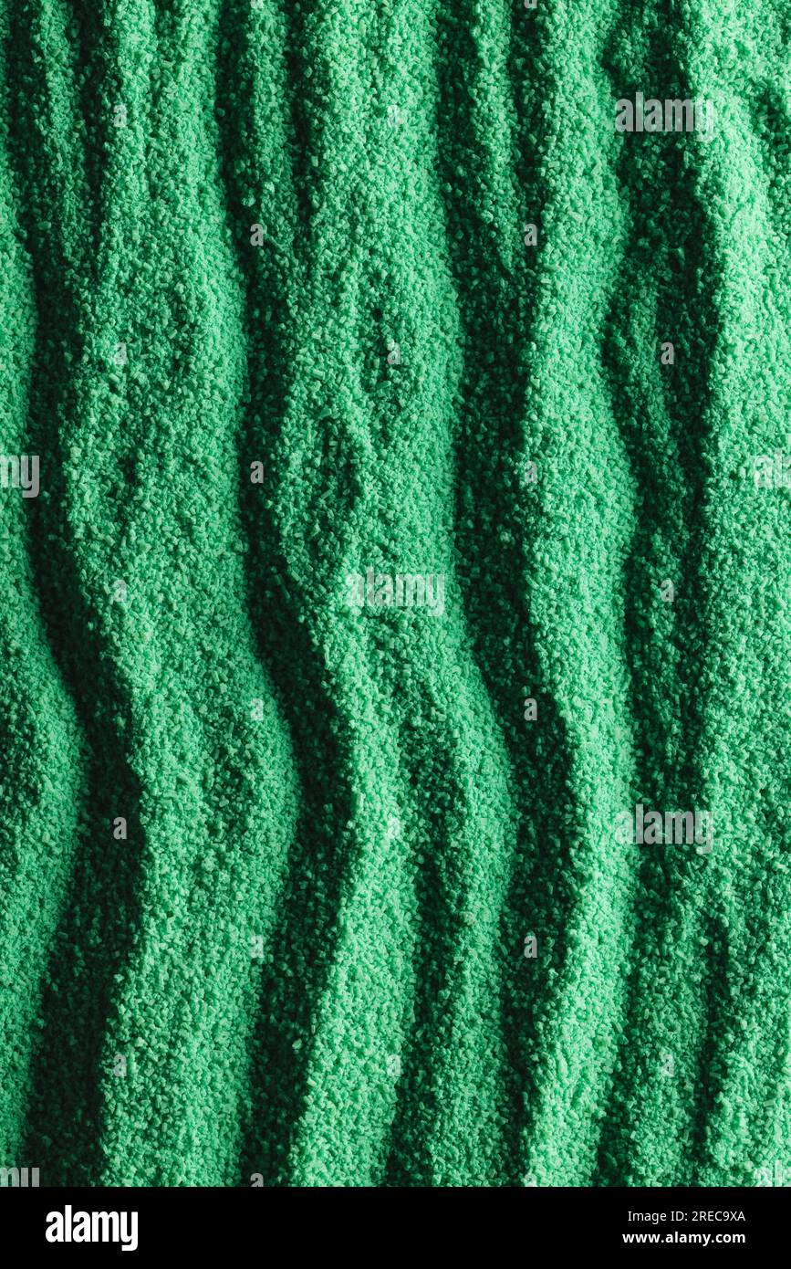 Close up of pattern of green sand and copy space background Stock Photo ...