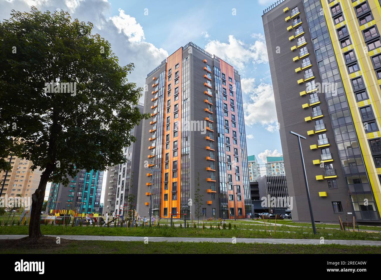 Modern apartment block exterior front hi-res stock photography and ...