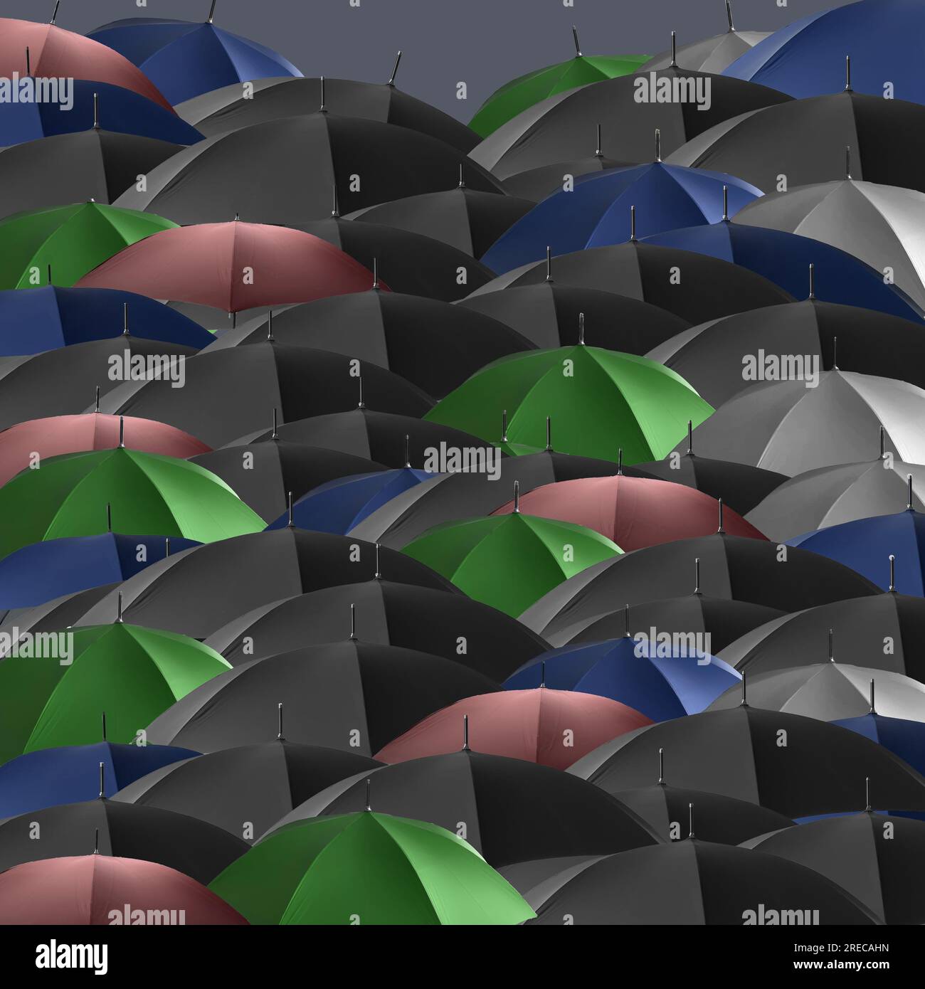 Multiple colourful umbrellas forming a beautiful texture pattern ...