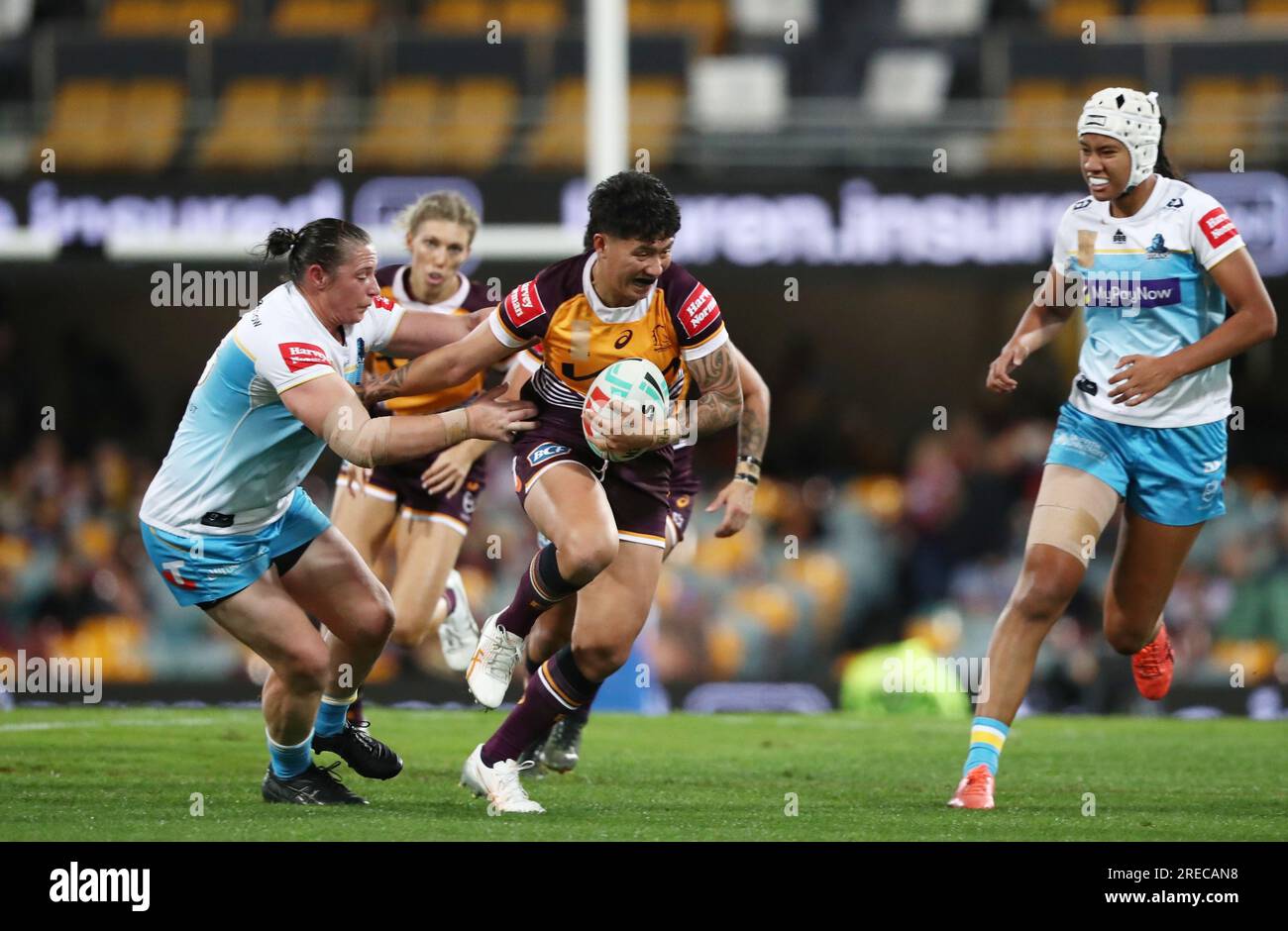 Brisbane, Australia. 27th July, 2023. Gayle Broughton of the Broncos in ...