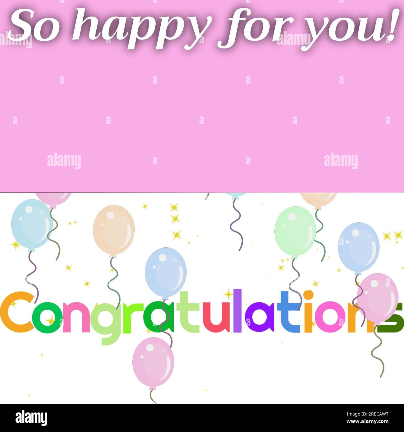 Composition of congratulations so happy for you text over balloons ...