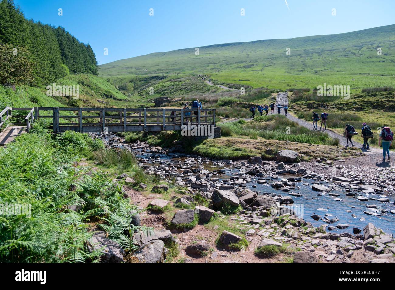 The start of the walk up Pen Y Fan from Pont Ar Daf car Park, South ...