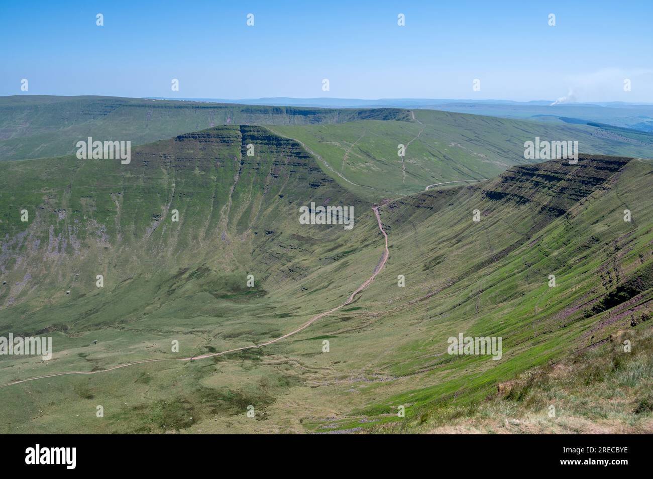 Fan y Big photographed from Cribyn, the Brecon Beacons National Park ...