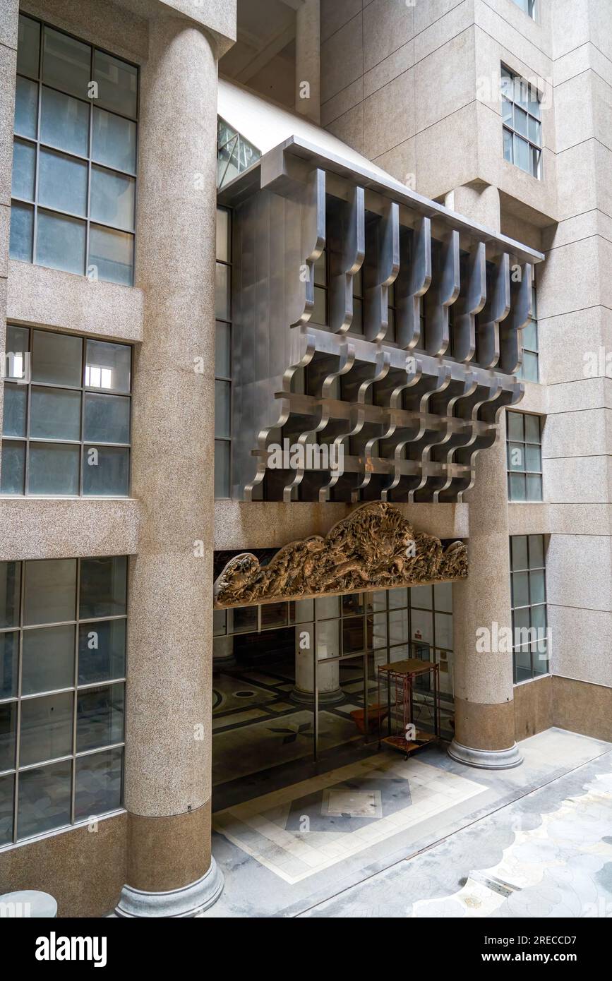 A simple door design for a modern museum building Stock Photo - Alamy