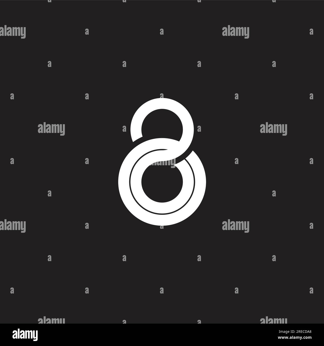 number 20 simple geometric circle line logo vector Stock Vector Image ...