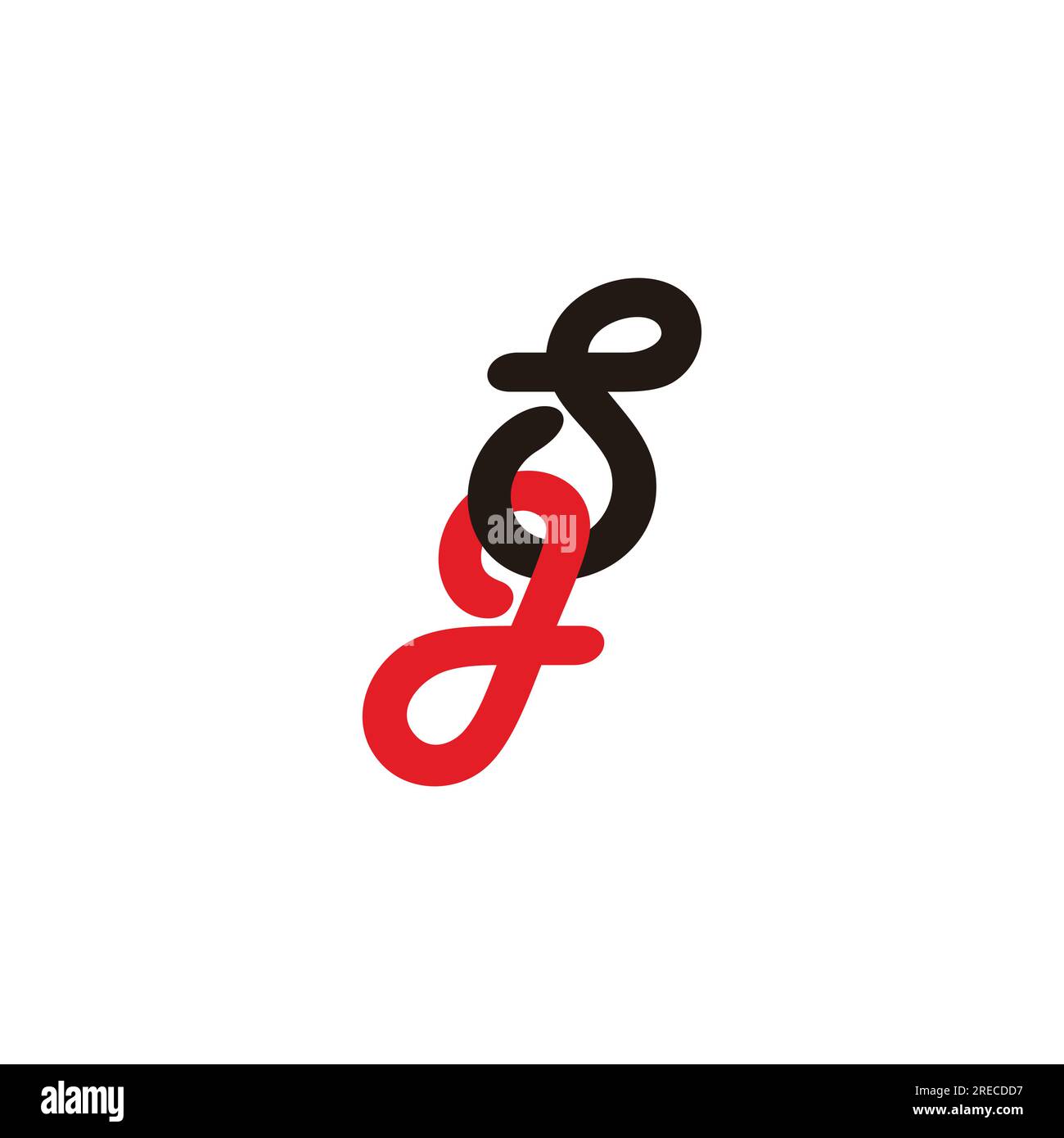 letter sj curve colorful design logo vector Stock Vector Image & Art ...