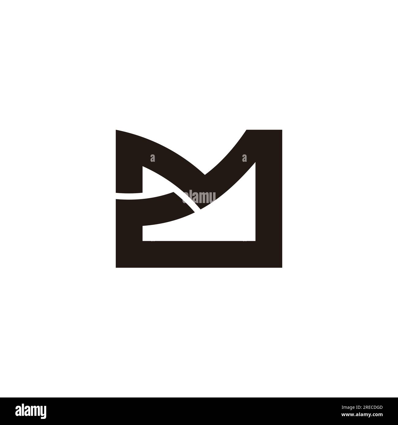 letter dm abstract line geometric logo vector Stock Vector Image & Art ...