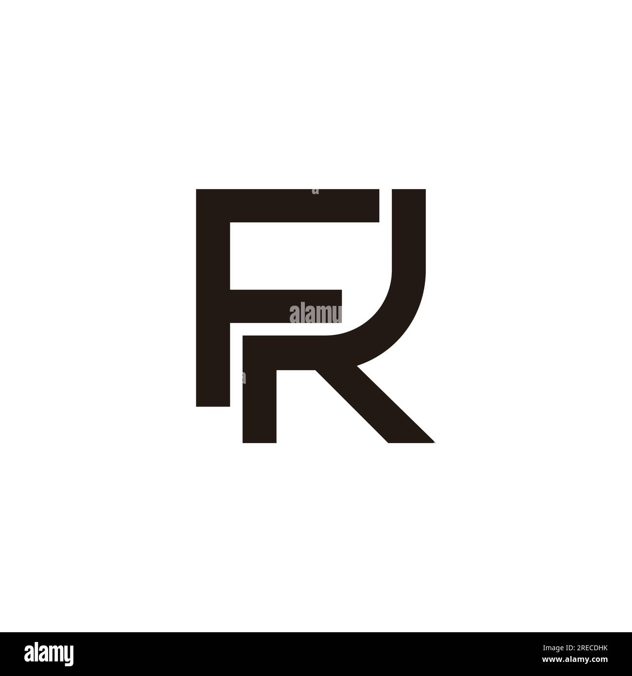 letter fr abstract geometric line logo vector Stock Vector Image & Art ...