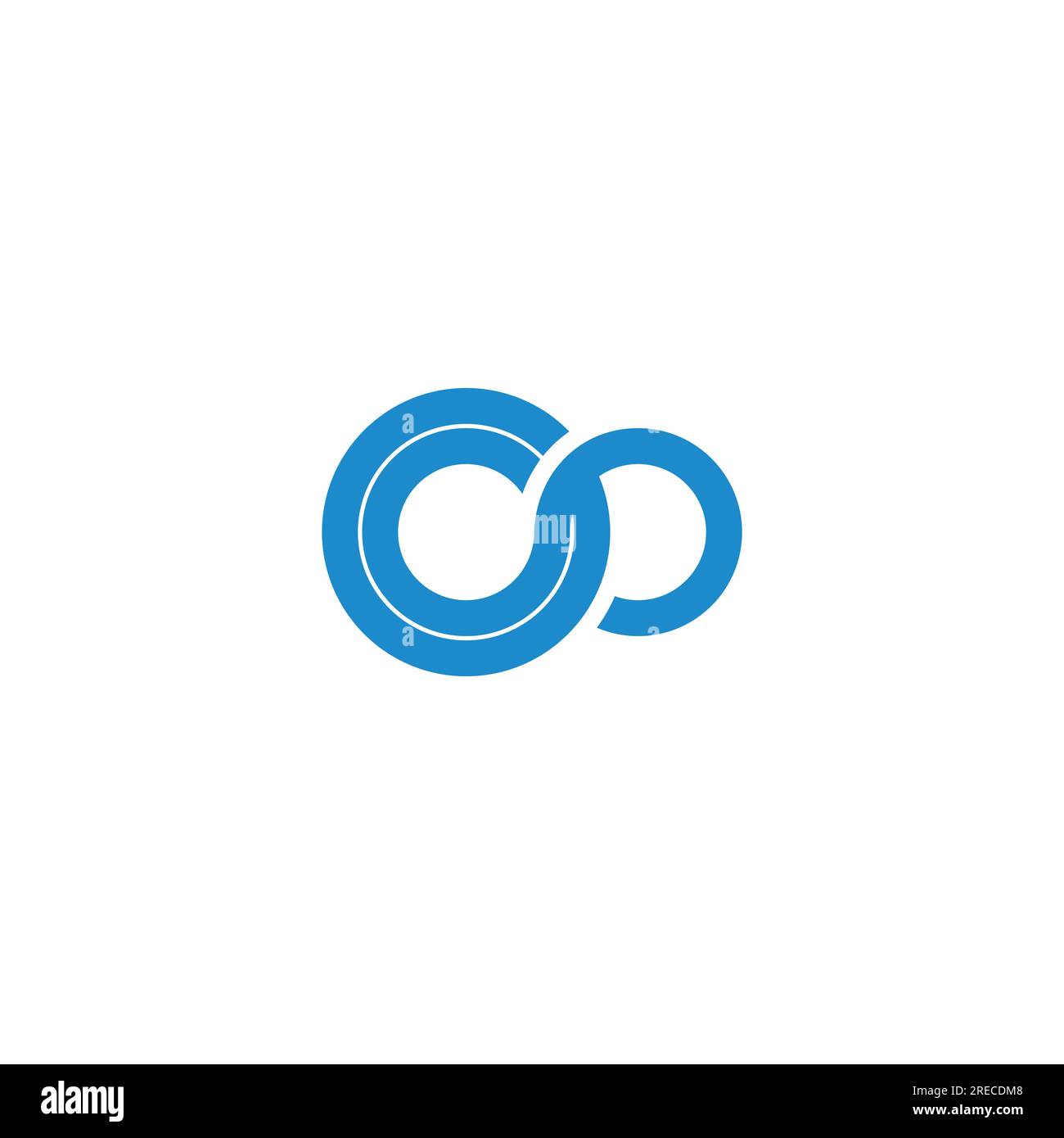 blue infinity linked circle geometric logo vector Stock Vector Image ...