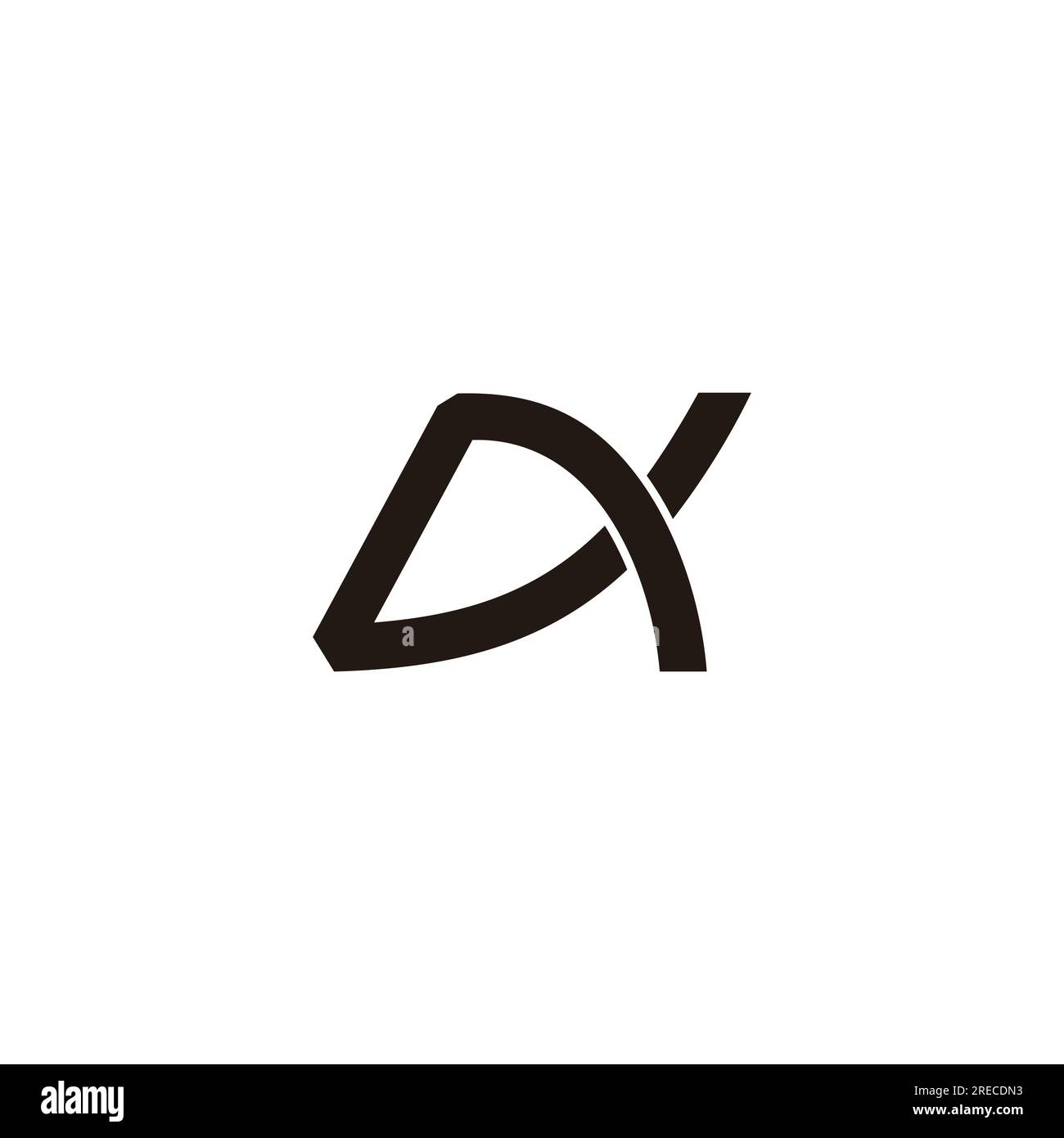 letter dx overlap simple geometric logo vector Stock Vector Image & Art ...