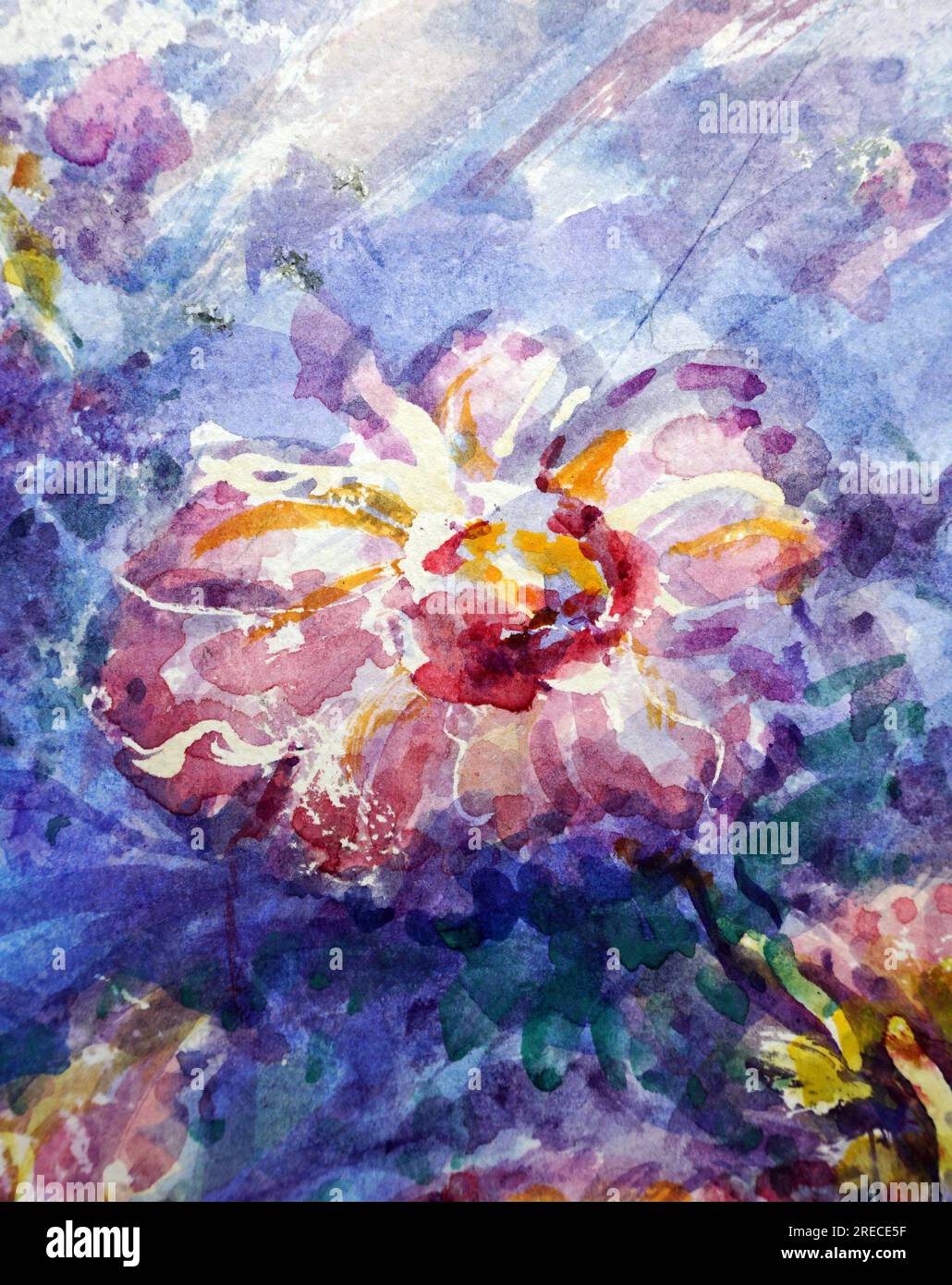 Art painting watercolor flower Stock Photo - Alamy Art painting watercolor flower Stock Photo - Alamy
