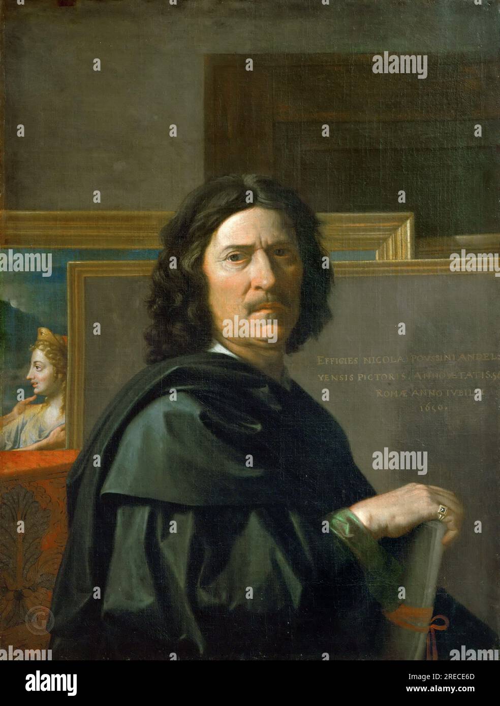 Nicolas Poussin -- Self Portrait 1650, 98х74 Stock Photo - Alamy