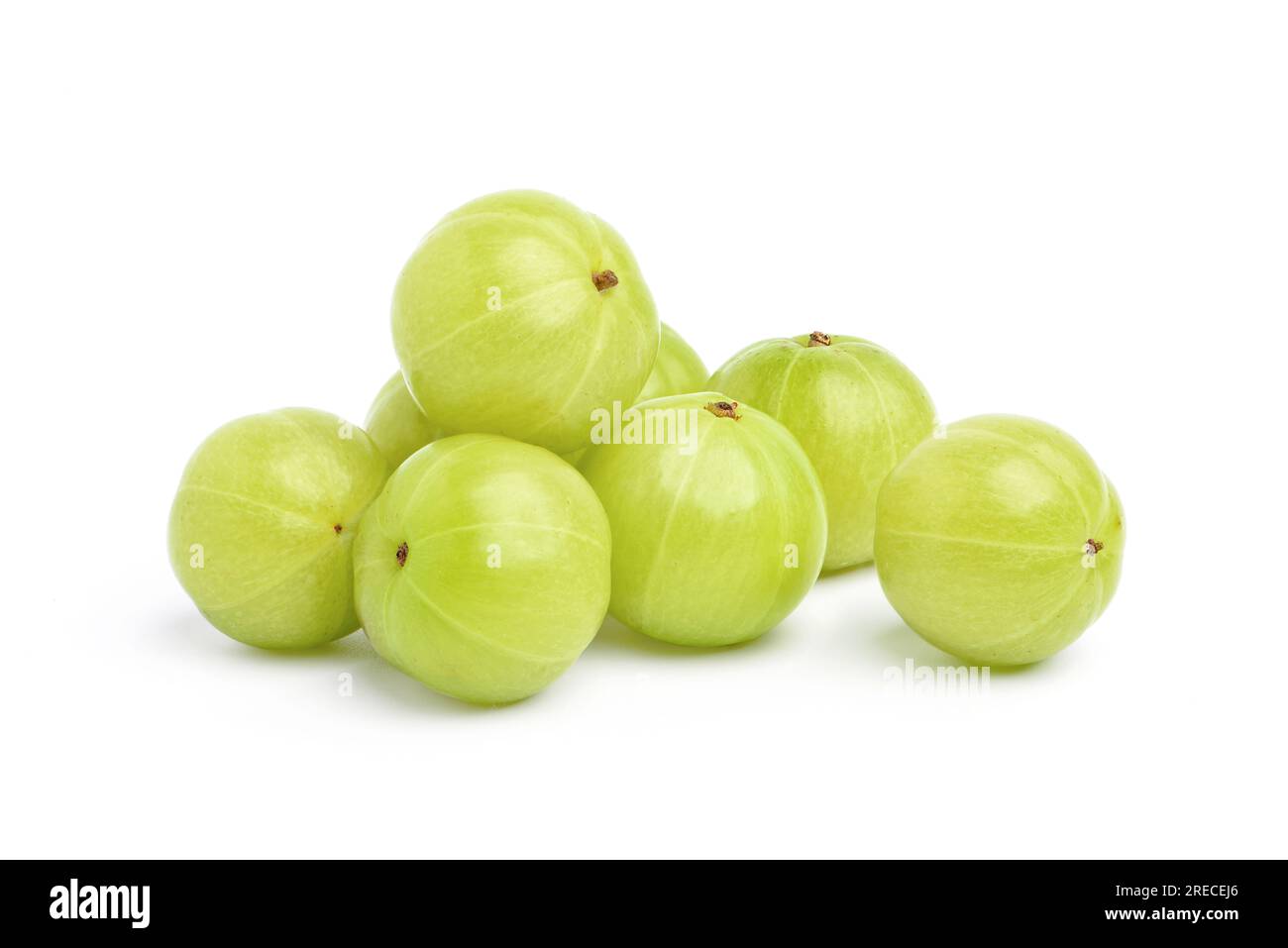Amla, Pile of Fresh Indian gooseberry fruits isolated on white ...