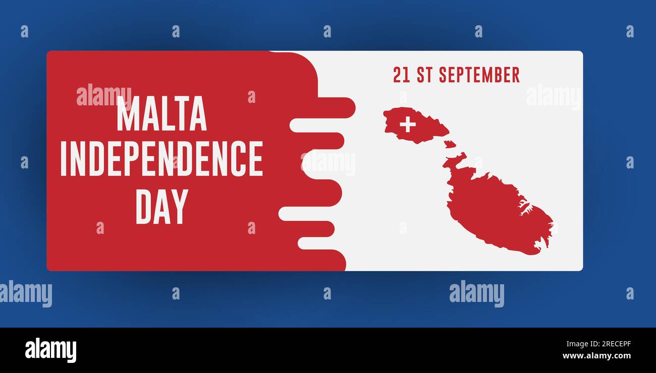 Malta Independence Day on September 21st. Vector poster template design ...