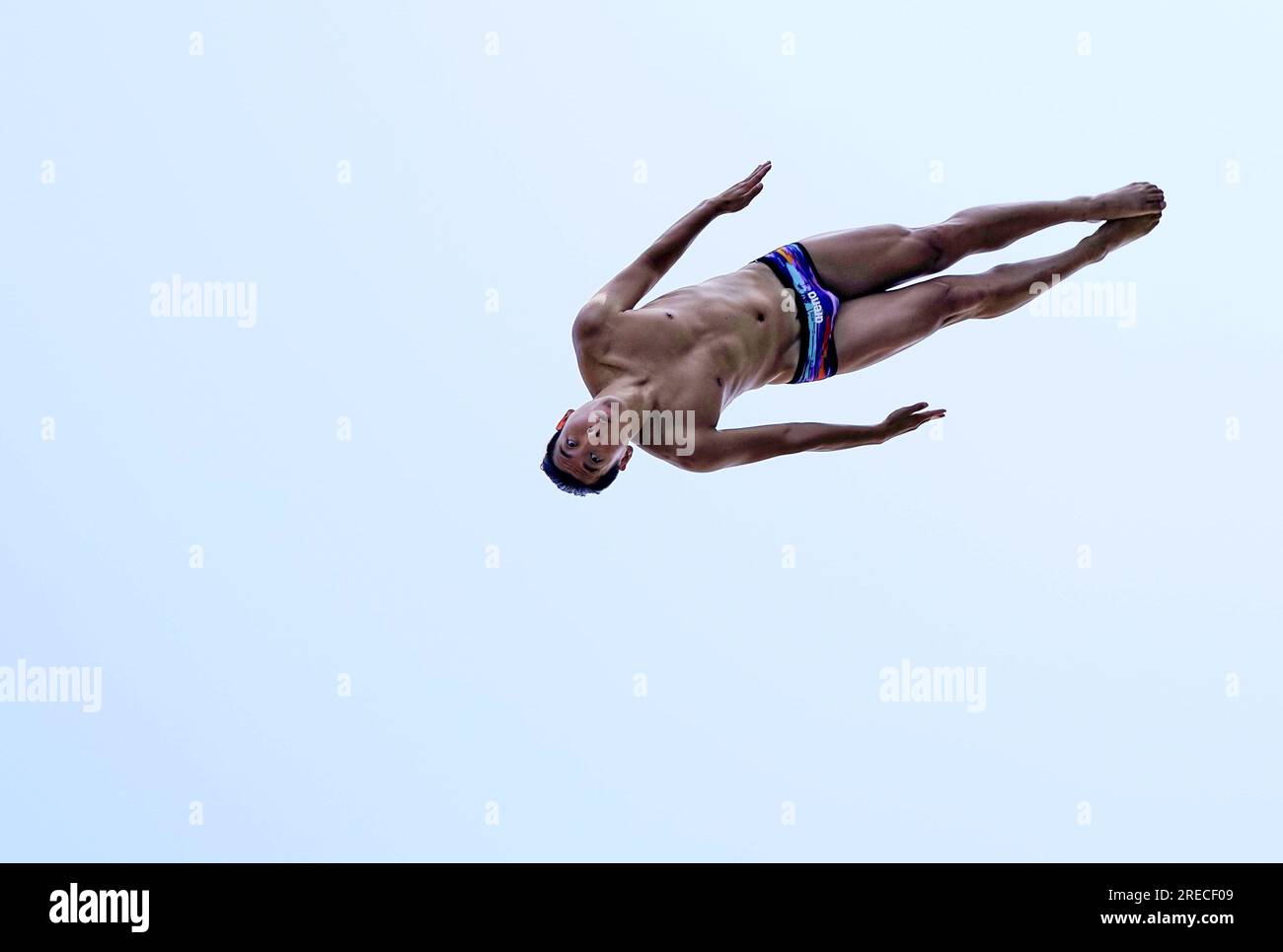 Fukuoka. Japan, July 27, 2023, Japan's Kyohei Arata competes in the men ...