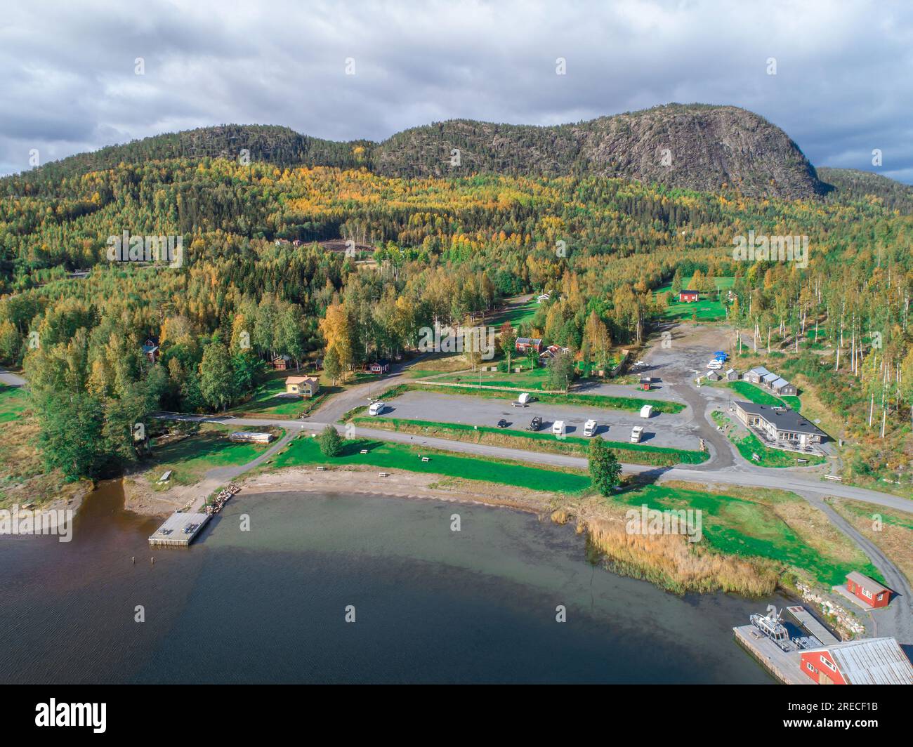 view of mountain and the sea at skuleberget campsite caravan camping in ...