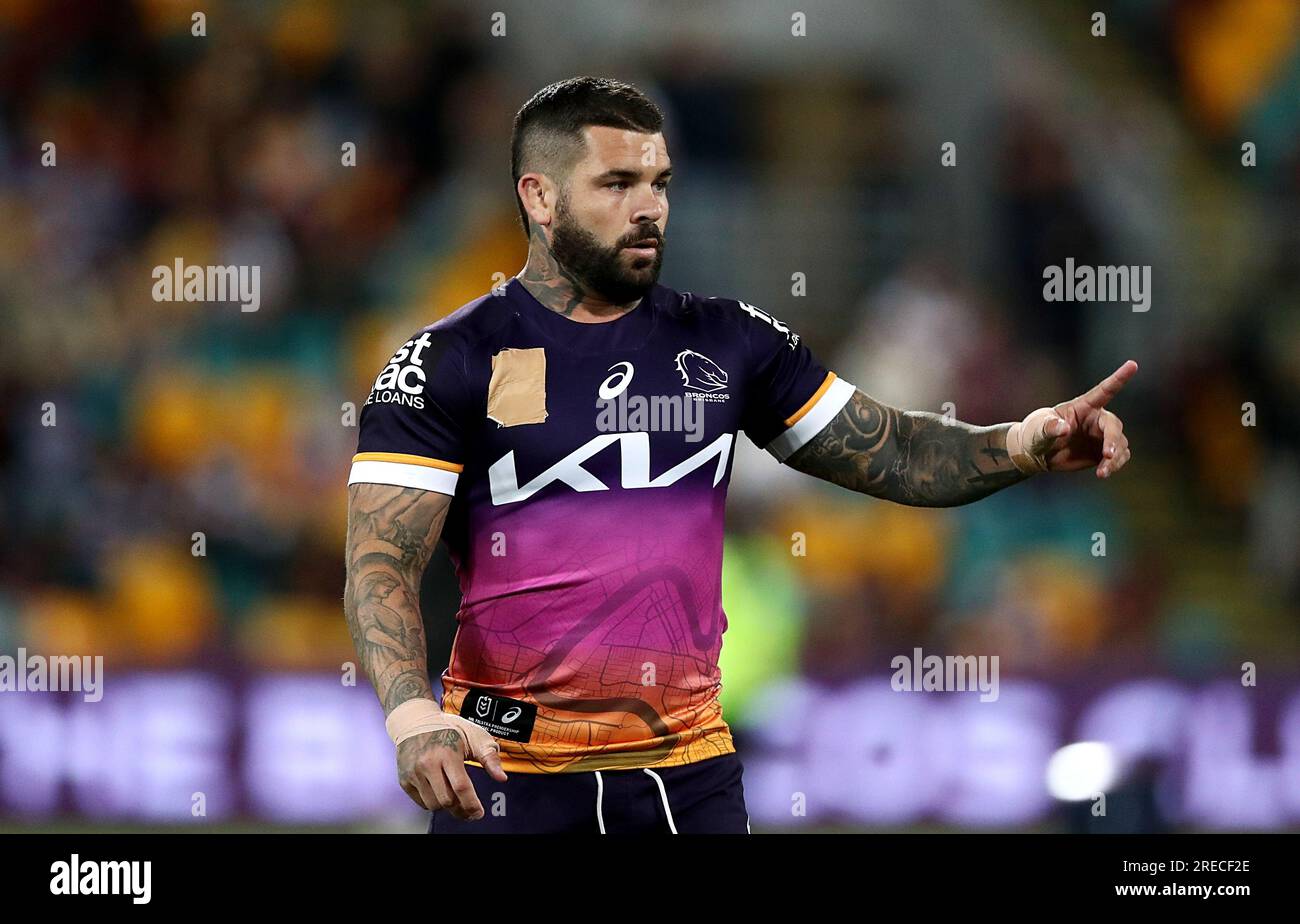 Brisbane, Australia. 27th July, 2023. Adam Reynolds of the Broncos is ...