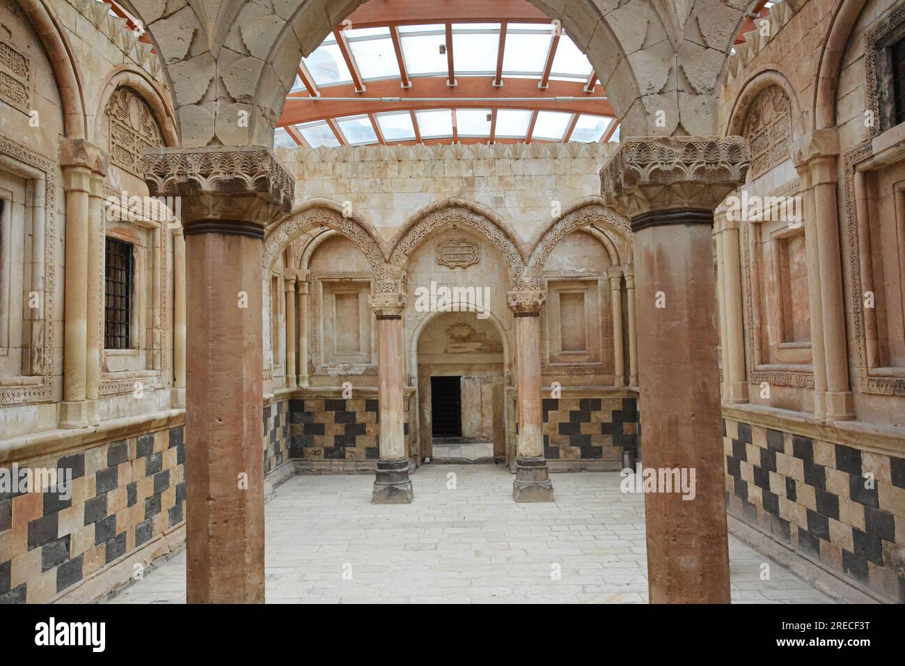 ishak pasha palace in dogubayazit, agri, turkiye. interior of the ...