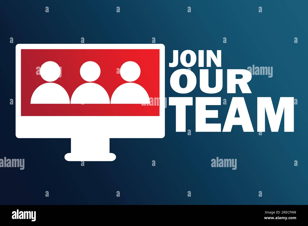 Join Our Team. Business Concept. People icons in Monitor. Vector ...