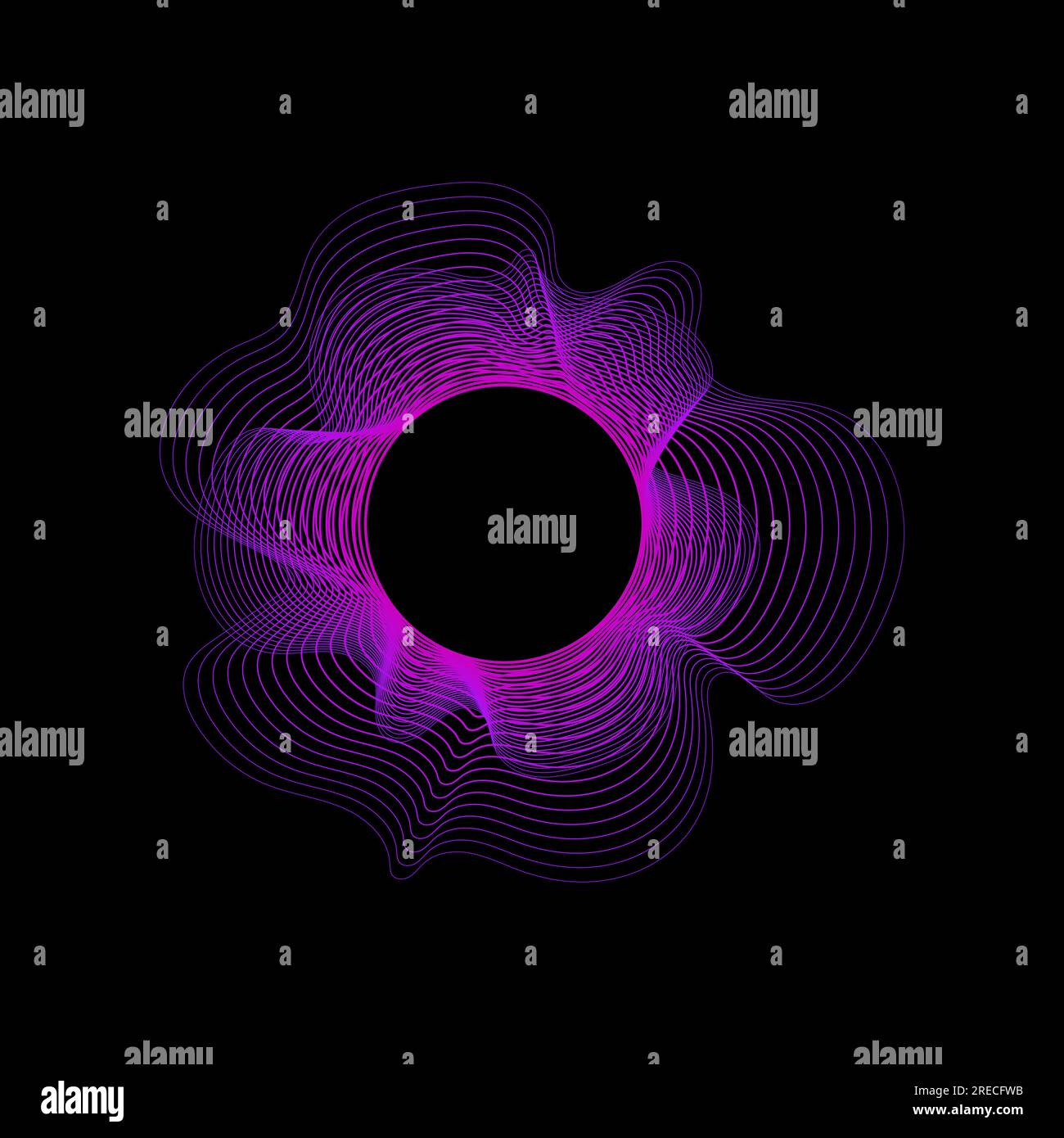 Circle of sound waves. Neon round music sound wave for equalizer ...