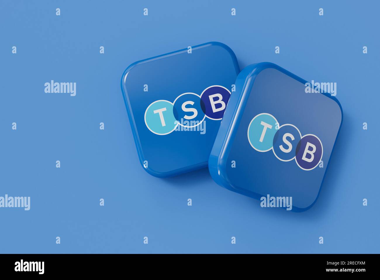 LONDON, UK - July 2023: TSB bank, Trustee savings bank, company logo ...
