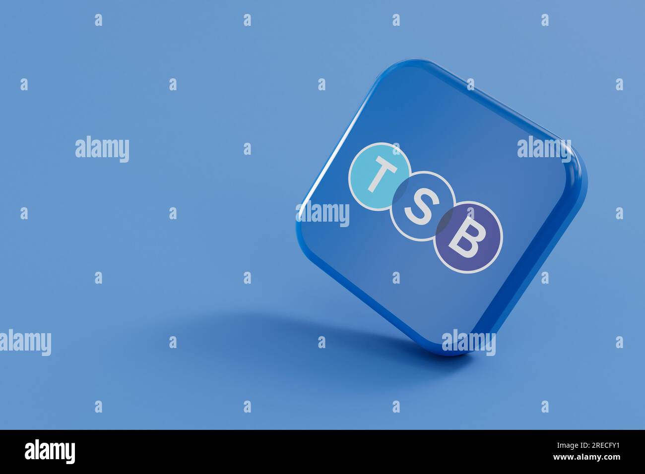 LONDON, UK - July 2023: TSB bank, Trustee savings bank, company logo ...