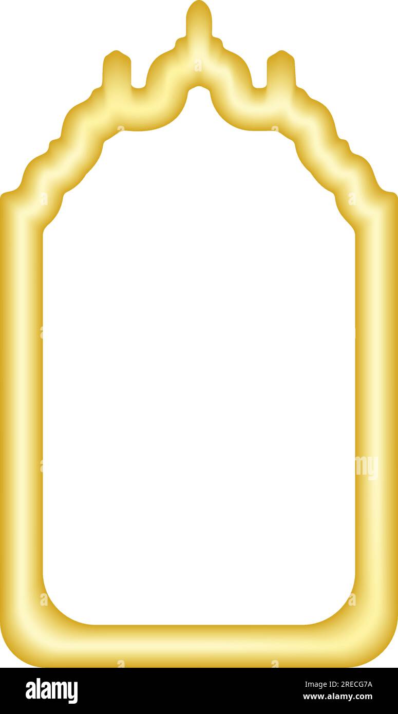 Golden 3d frame arch Cut Out Stock Images & Pictures - Alamy