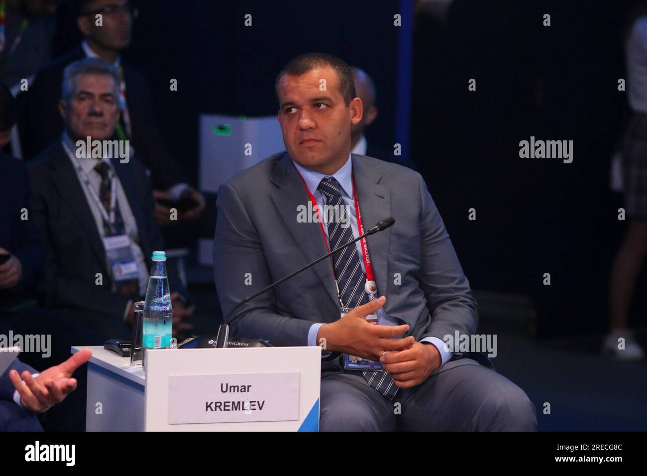 Umar Kremlev, President, International Boxing Association (IBA), attends a session on Sport: A ...