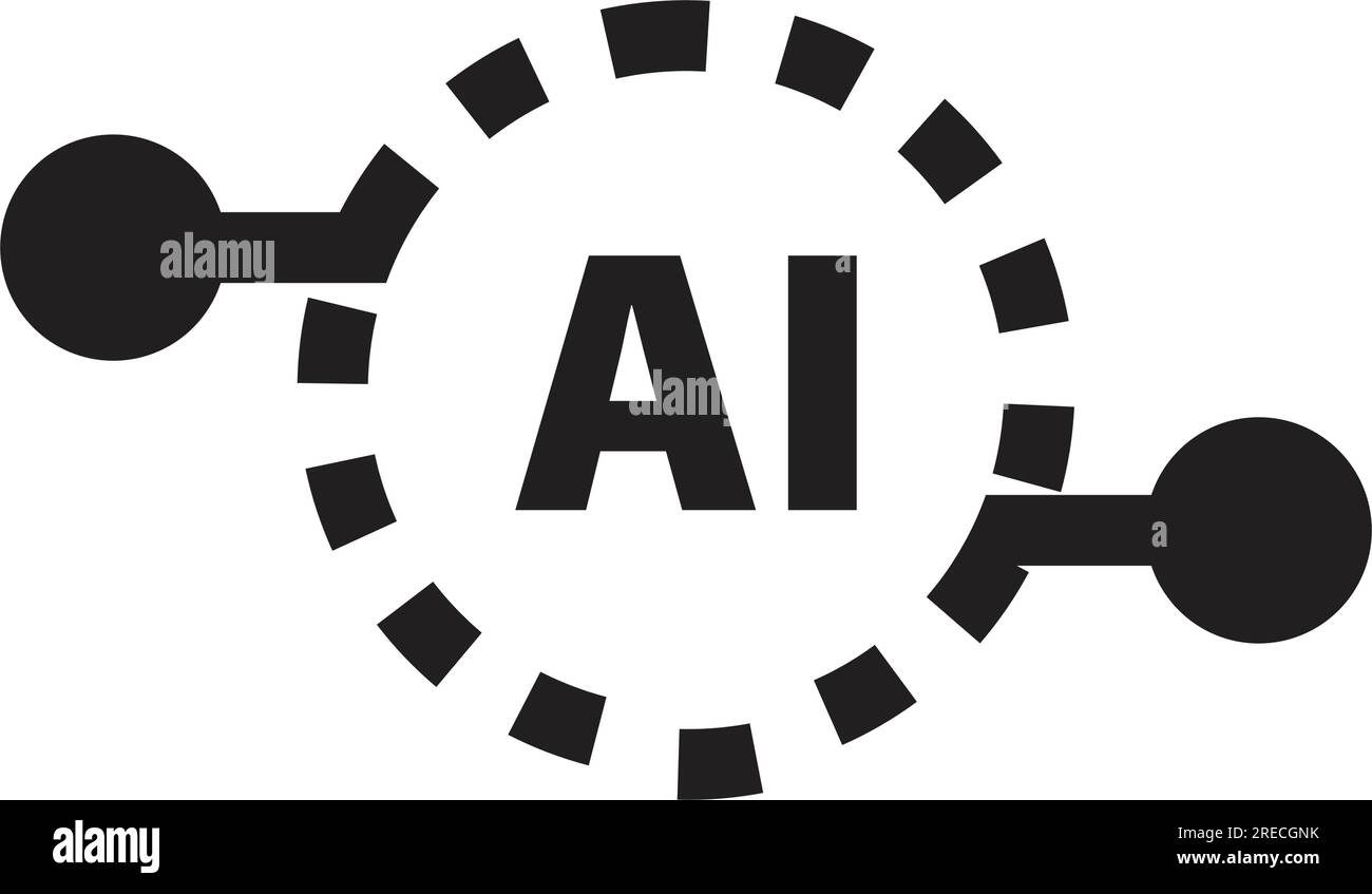 Ai Artificial Intelligence Icon Digital Micro Chip For Computer And Technology Illustration 