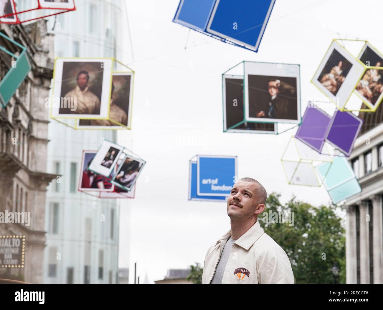 Actor Russell Tovey unveils over 50 giant cubes featuring portraits of ...