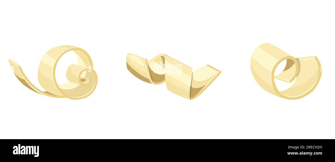 curls of white chocolate. Vector illustration Stock Vector Image & Art ...