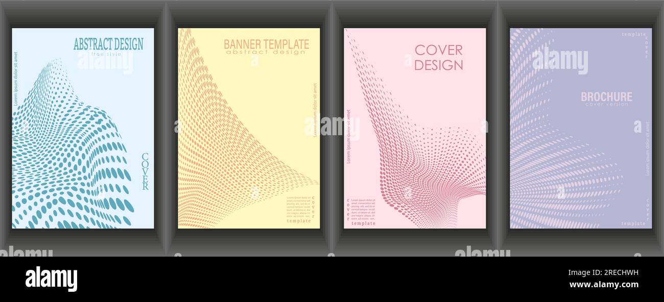 Linear composition. A set of layouts for the design of banners, posters ...