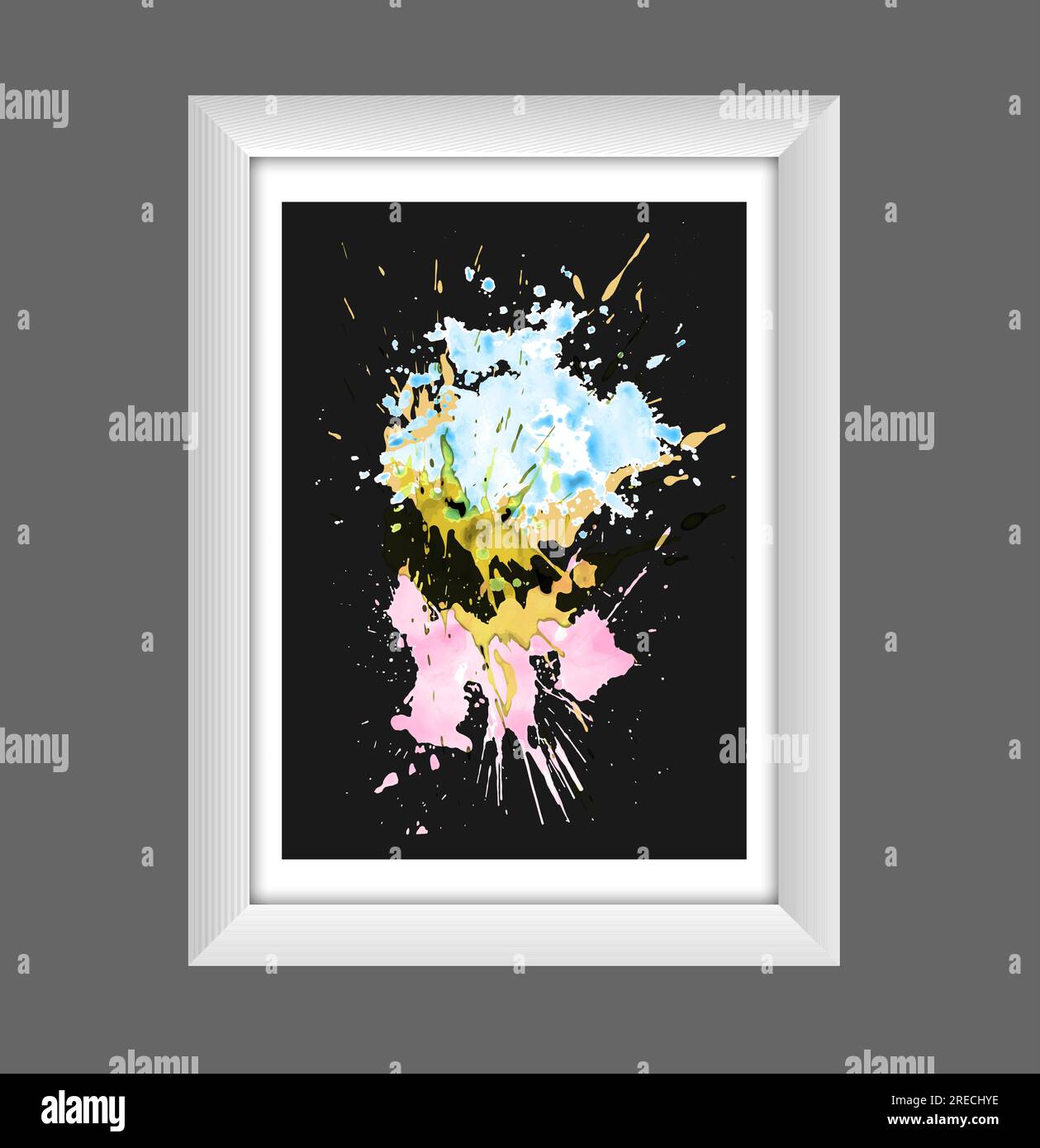 Abstract art. The idea of wall design. Painting with a colorful ...