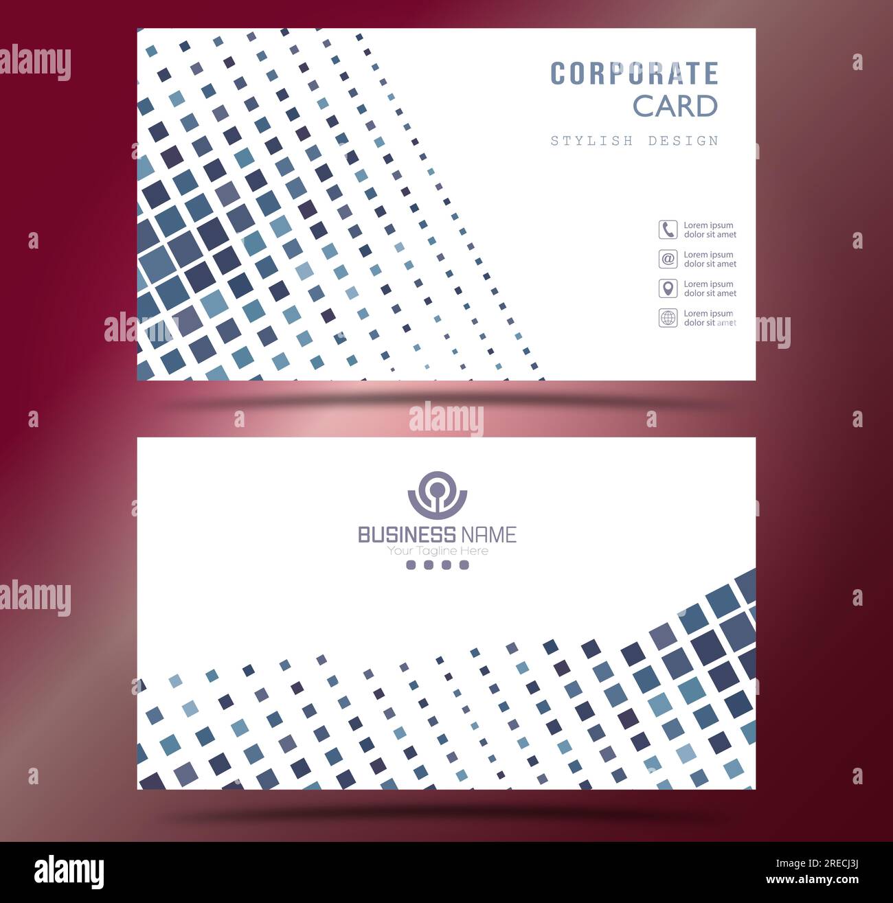 Business card. Double-sided business card design. Corporate and ...
