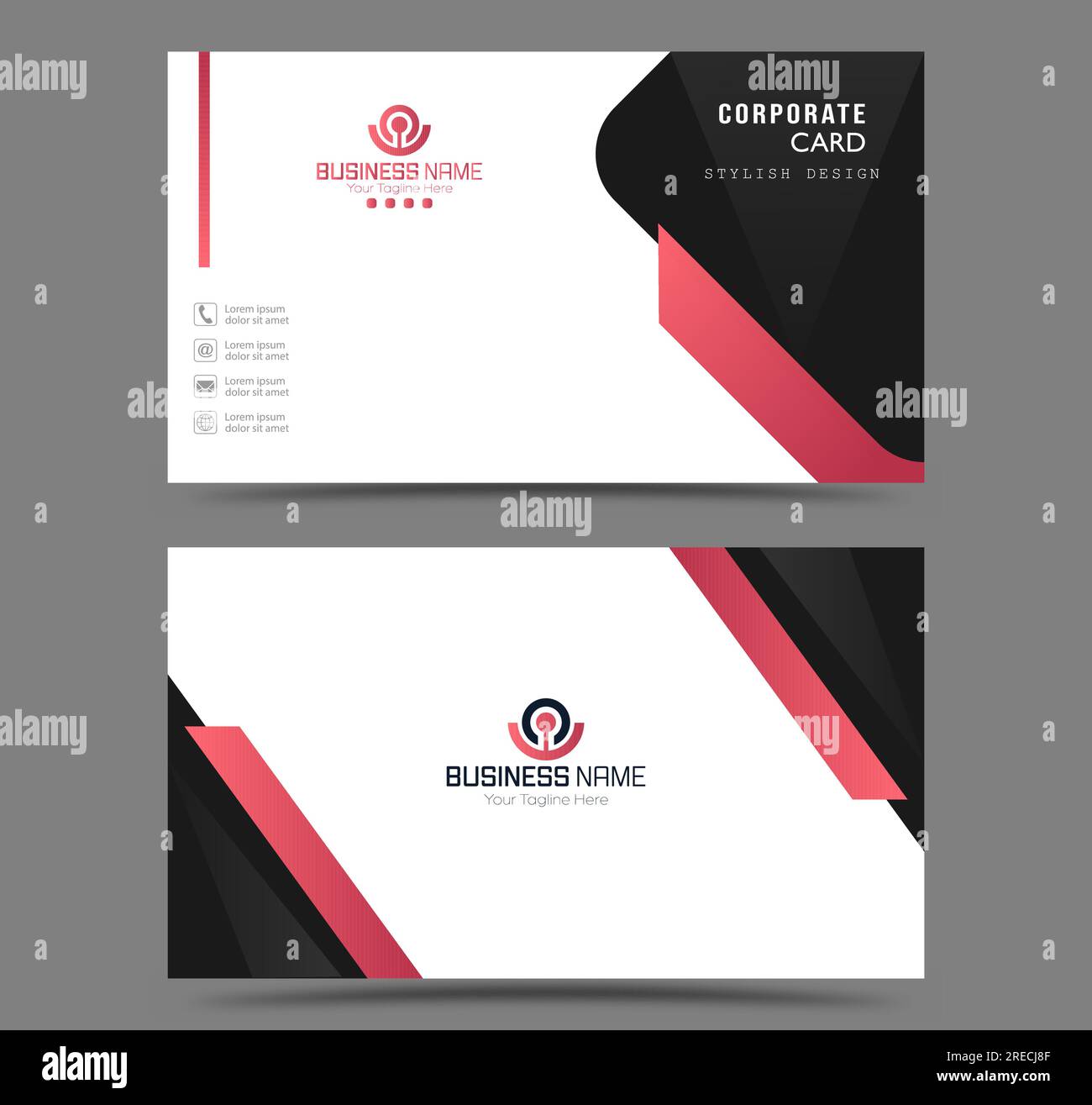 Business card. Double-sided business card design. Corporate and ...