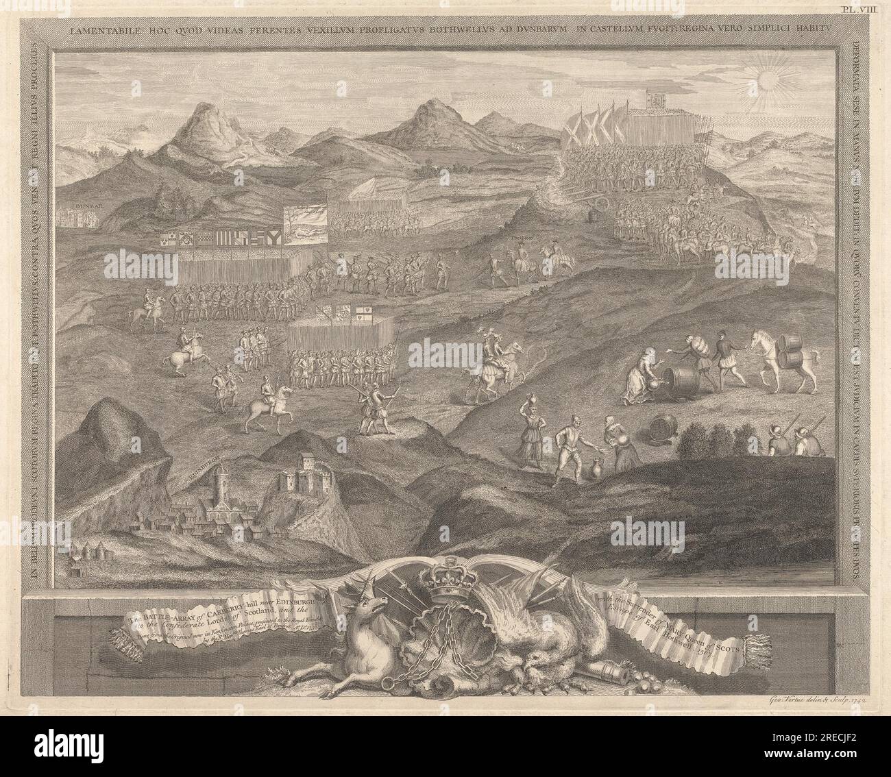 The Battle Array of Carberry Hill Near Edinburgh with the Surrender of ...
