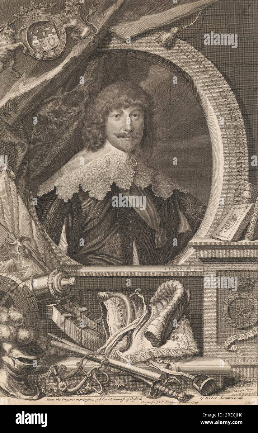 William Cavendish, Duke of Newcastle 1739 by George Vertue Stock Photo ...