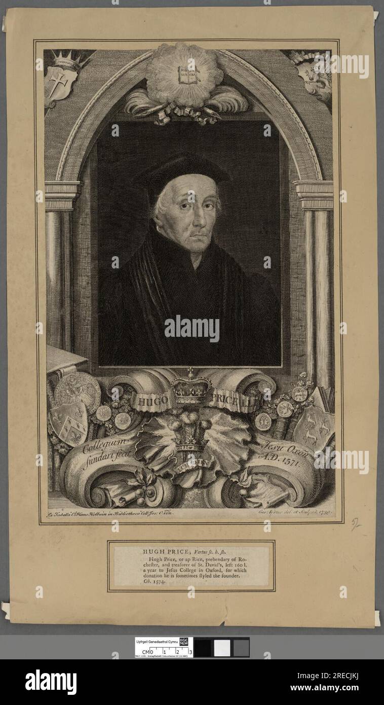 Hugo Price LLD 1739 by George Vertue Stock Photo - Alamy