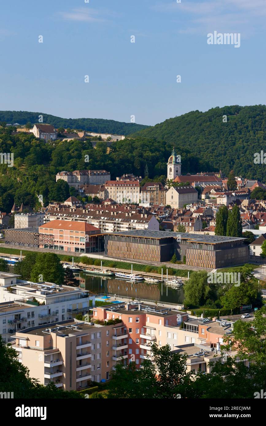 Besancon (north eastern France): overview of the city with the Cite des ...
