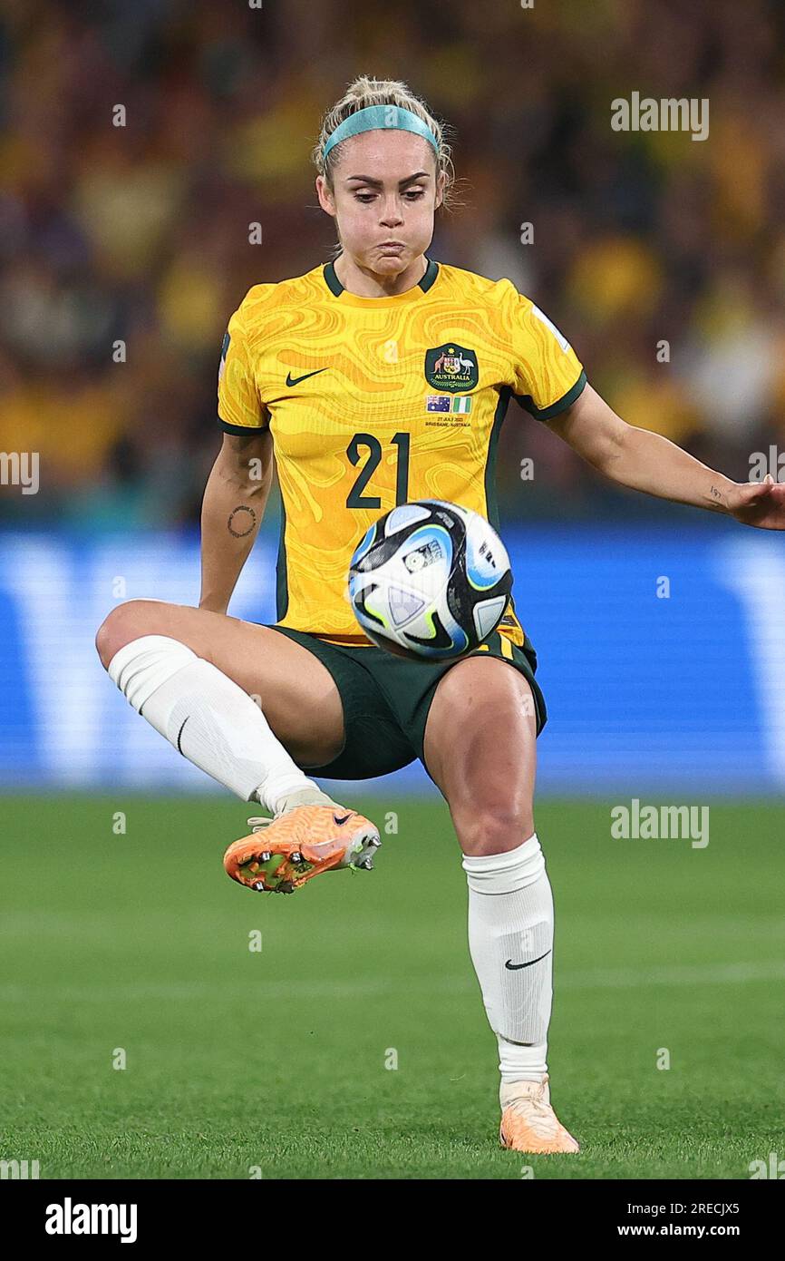 Brisbane, Australia. 27th July, 2023. Ellie Carpenter #21 of Australia ...
