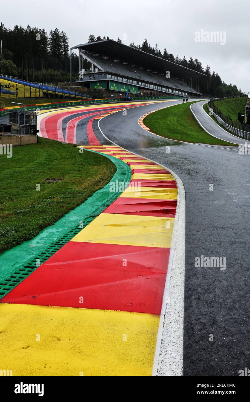Spa Francorchamps, Belgium. 27th July, 2023. Circuit atmosphere - Eau ...